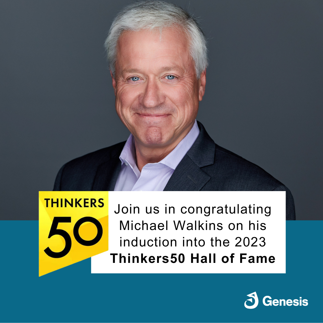 Genesis Advisers Co-Founder, Michael Watkins, Inducted into the Thinkers50 Hall of Fame